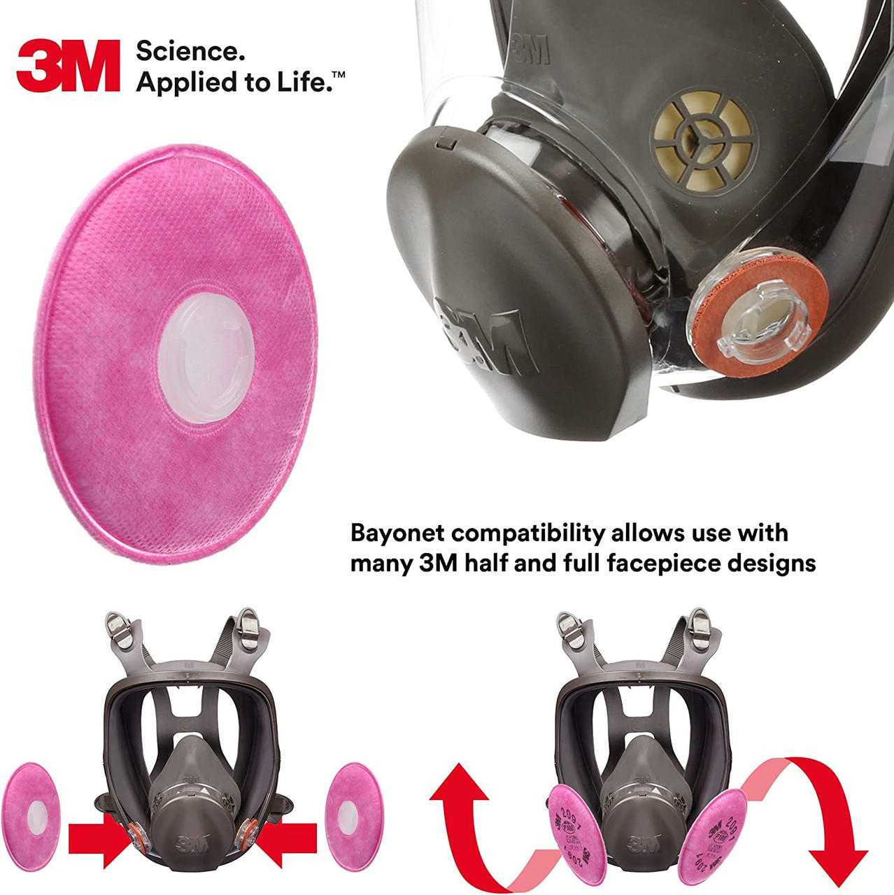 3M 2091 P100 Particulate Filter (2 Pair ) 2091