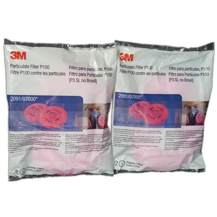 3M 2091 P100 Particulate Filter (2 Pair ) 2091