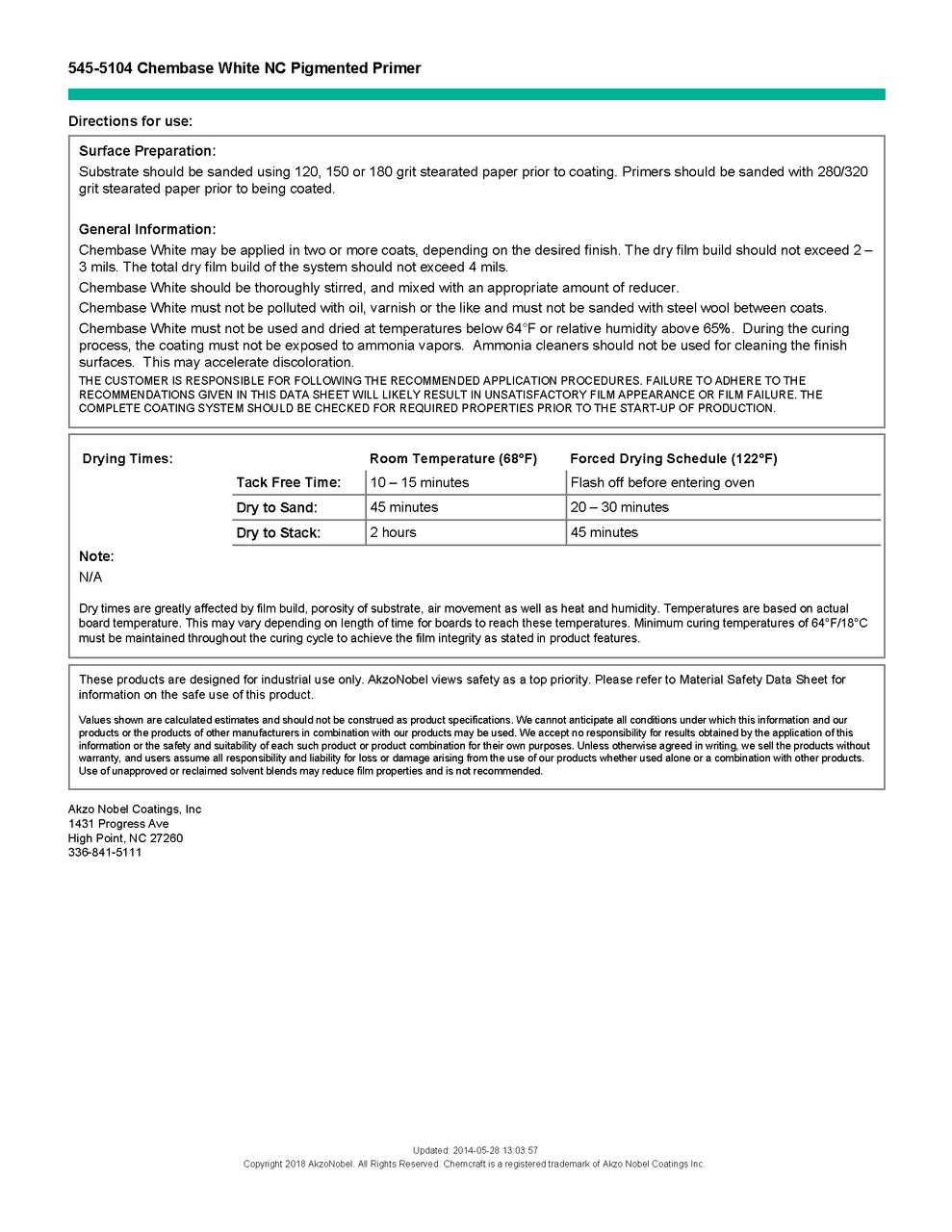 Chembase White (5 Gal) - Buy Now for High Quality Results