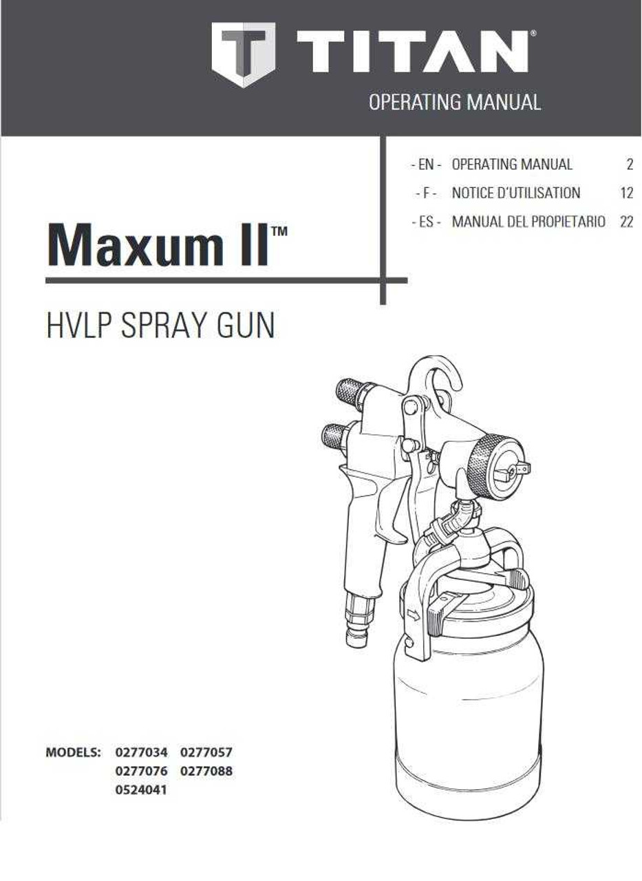 TItan Maxum II Turbine HVLP Spray Gun - Best Prices Buy Now!