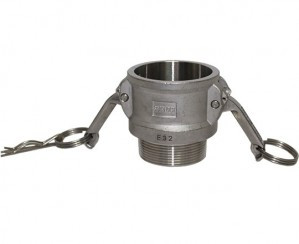 316 S/Steel Camlock 40mm 'B' - 40mm Female Camlock x 1 1/2" Male BSP ...