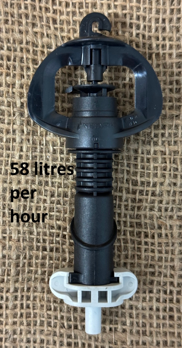 Supernet sprinkler Head Only 70 L/hour Long Range with deflector ...