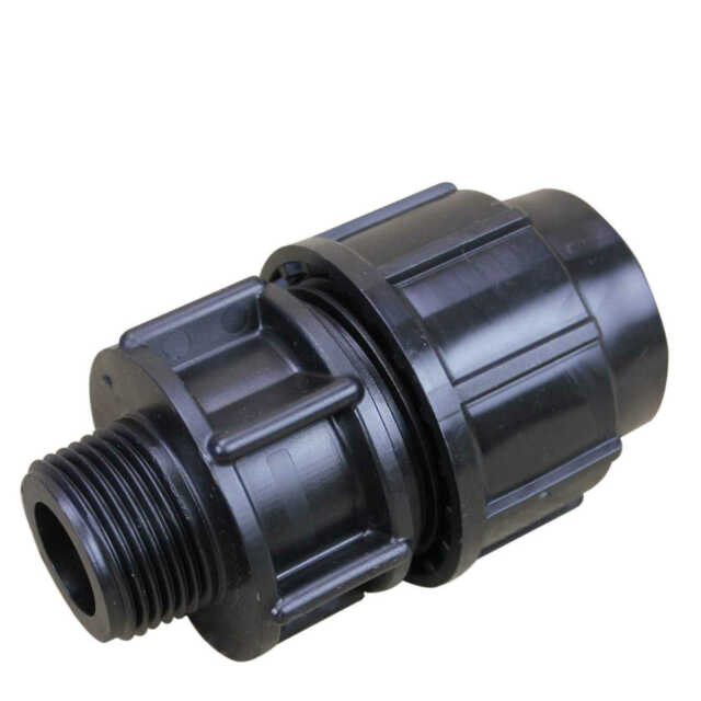 63mm Metric Poly x 2" Male BSP Adaptor - Plasson Metric Poly Pipe ...