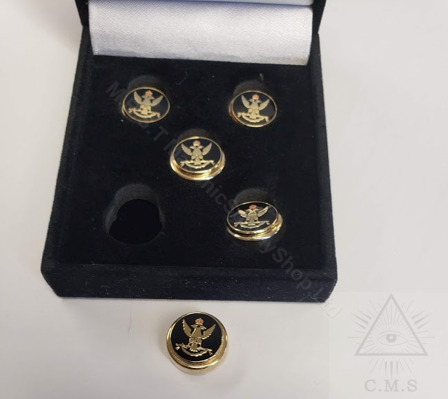 Set of 5 Scottish Rite Button Covers - Masonic Supply Shop