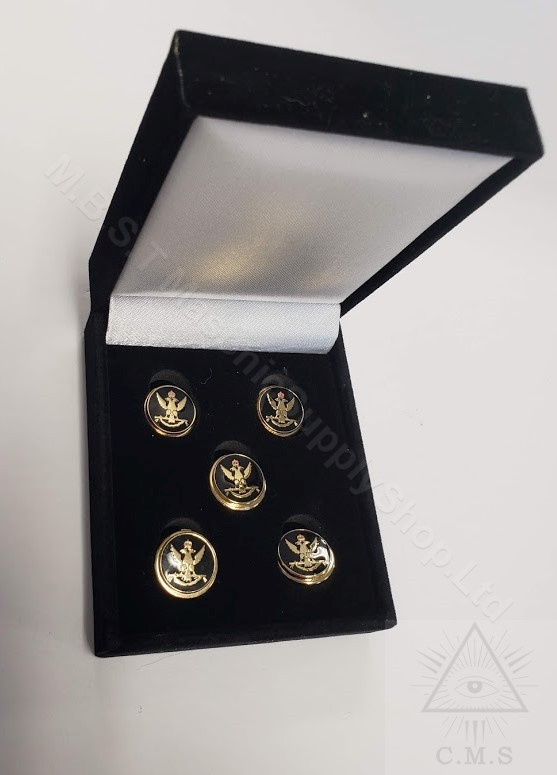 Set of 5 Scottish Rite Button Covers - Masonic Supply Shop