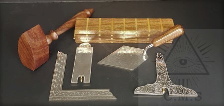 Working Tool Set 6 Tool Silver - Masonic Supply Shop