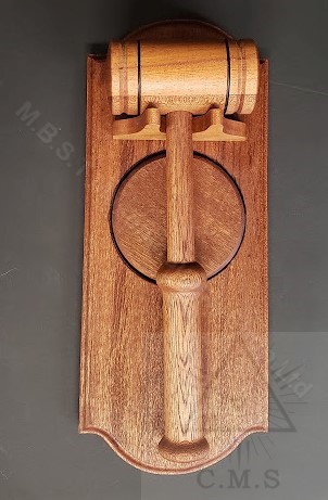 Masonic Presentation Gavel set