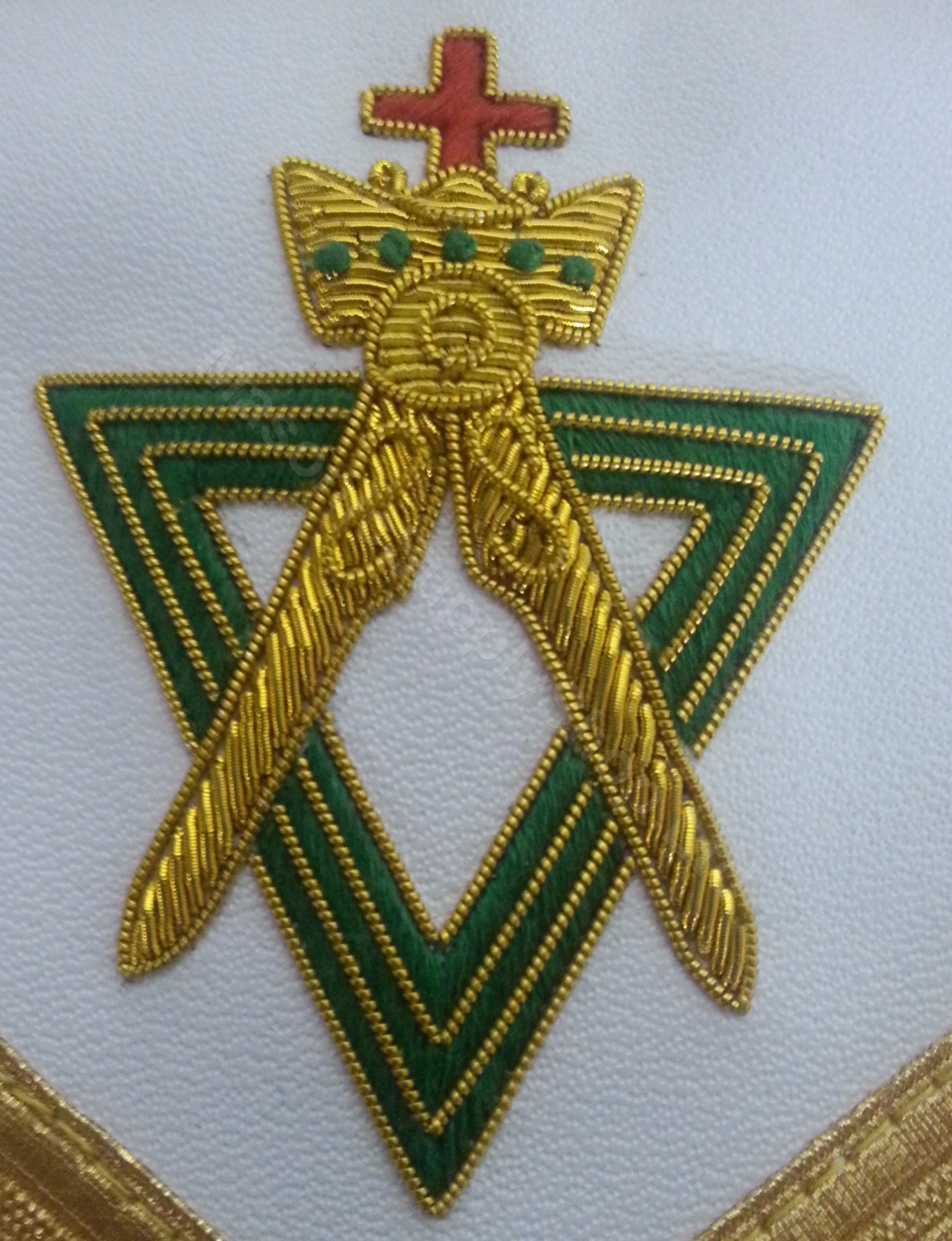 AMD US Sovereign Masters Apron with Fringe - Masonic Supply Shop