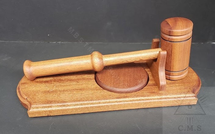 Masonic Presentation Gavel set