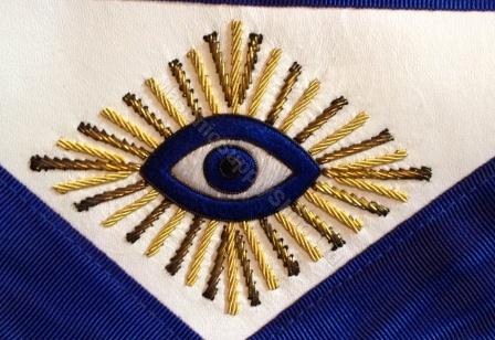 Master Masons Apron with All Seeing Eye-2 Hand Embroidered on real ...