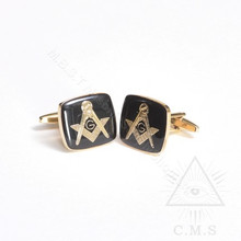 Gold Gilt Cufflinks – Craft Black SQ&C: Masonic Supply Shop (Freemason ...