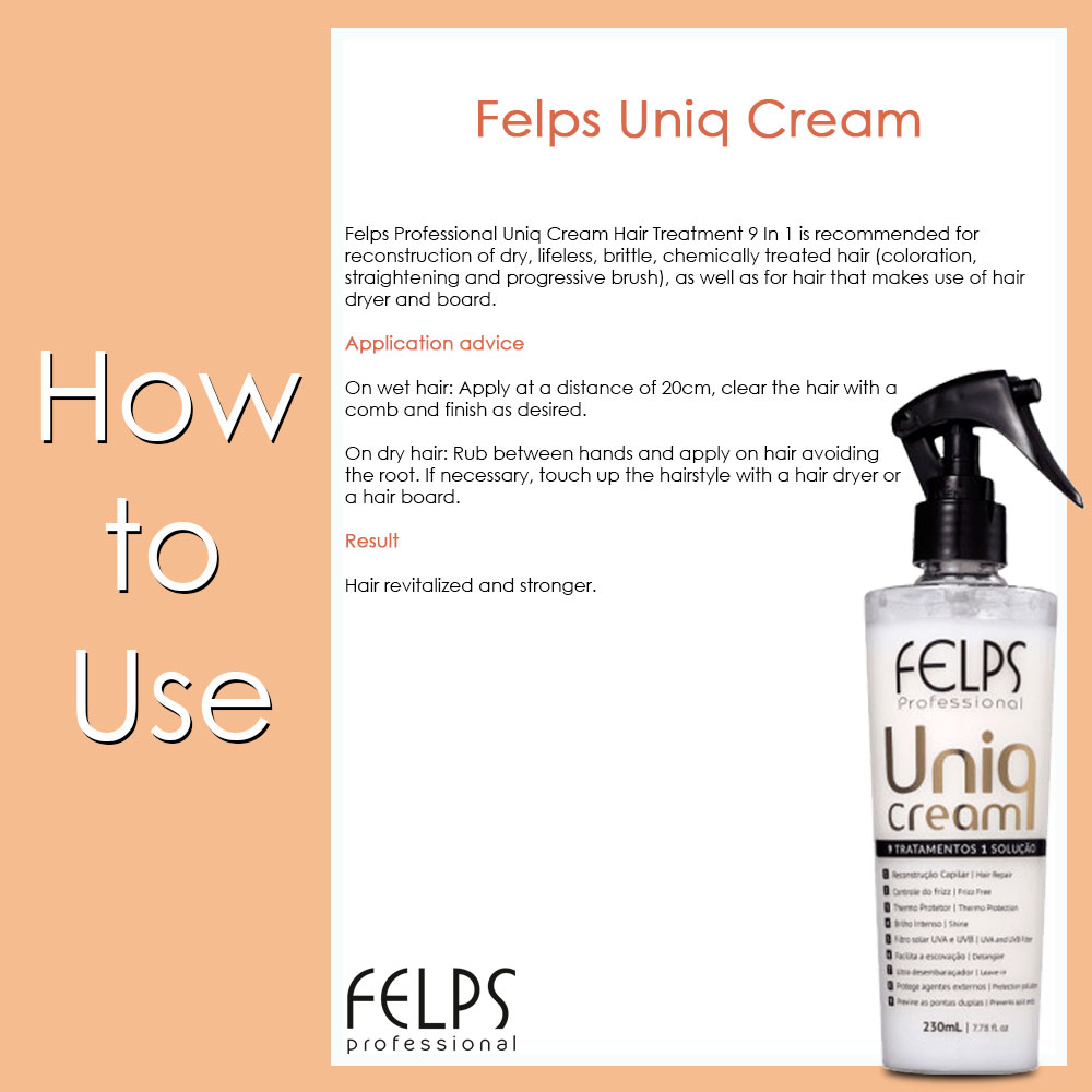 Felps Treatment Uniq Cream 9 Treatments in 1 Hydration Complete Hair ...