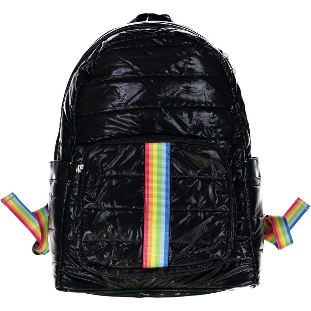 Top Trenz Rainbow Stripes Backpack - Double Header USA
