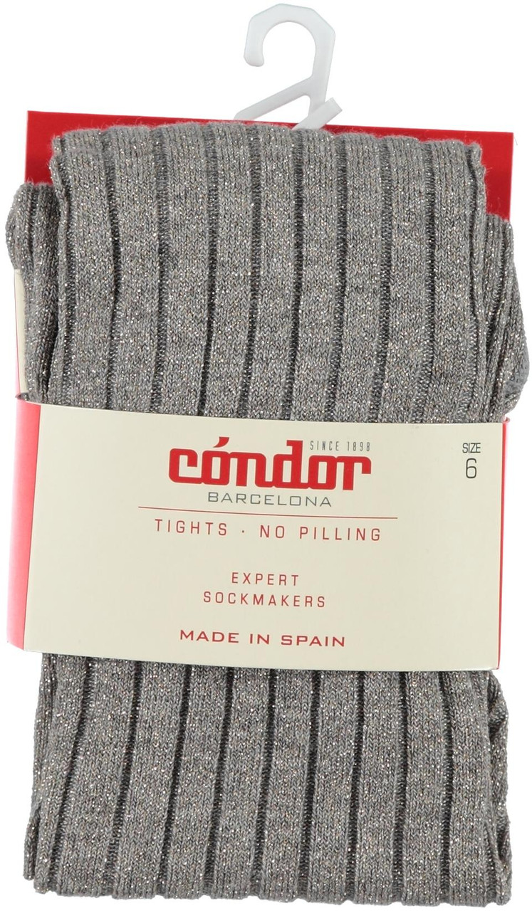 Condor Girls Lurex Ribbed Tights - 33220/1 - Double Header USA