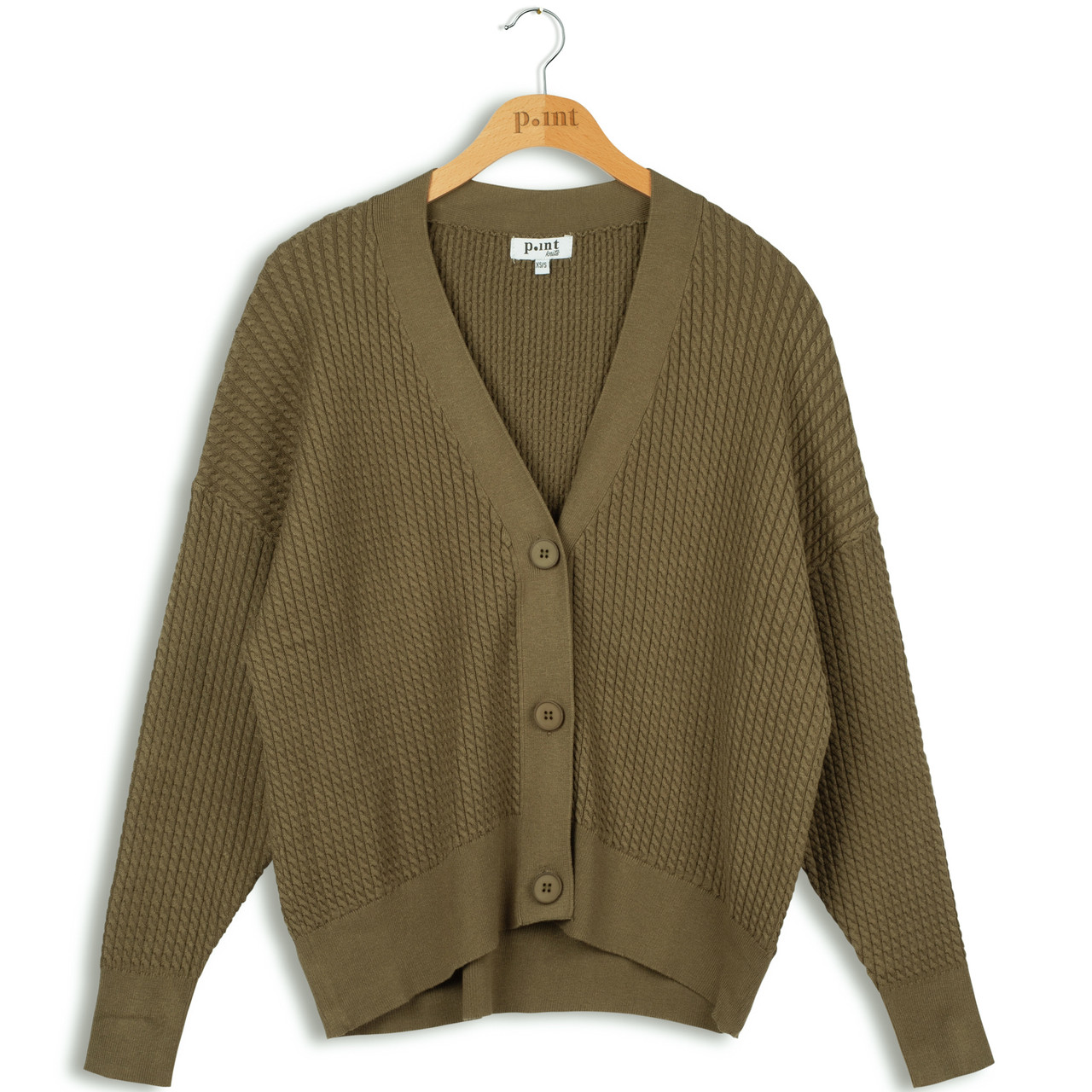 Women's Point Cable Cardigan - Double Header USA