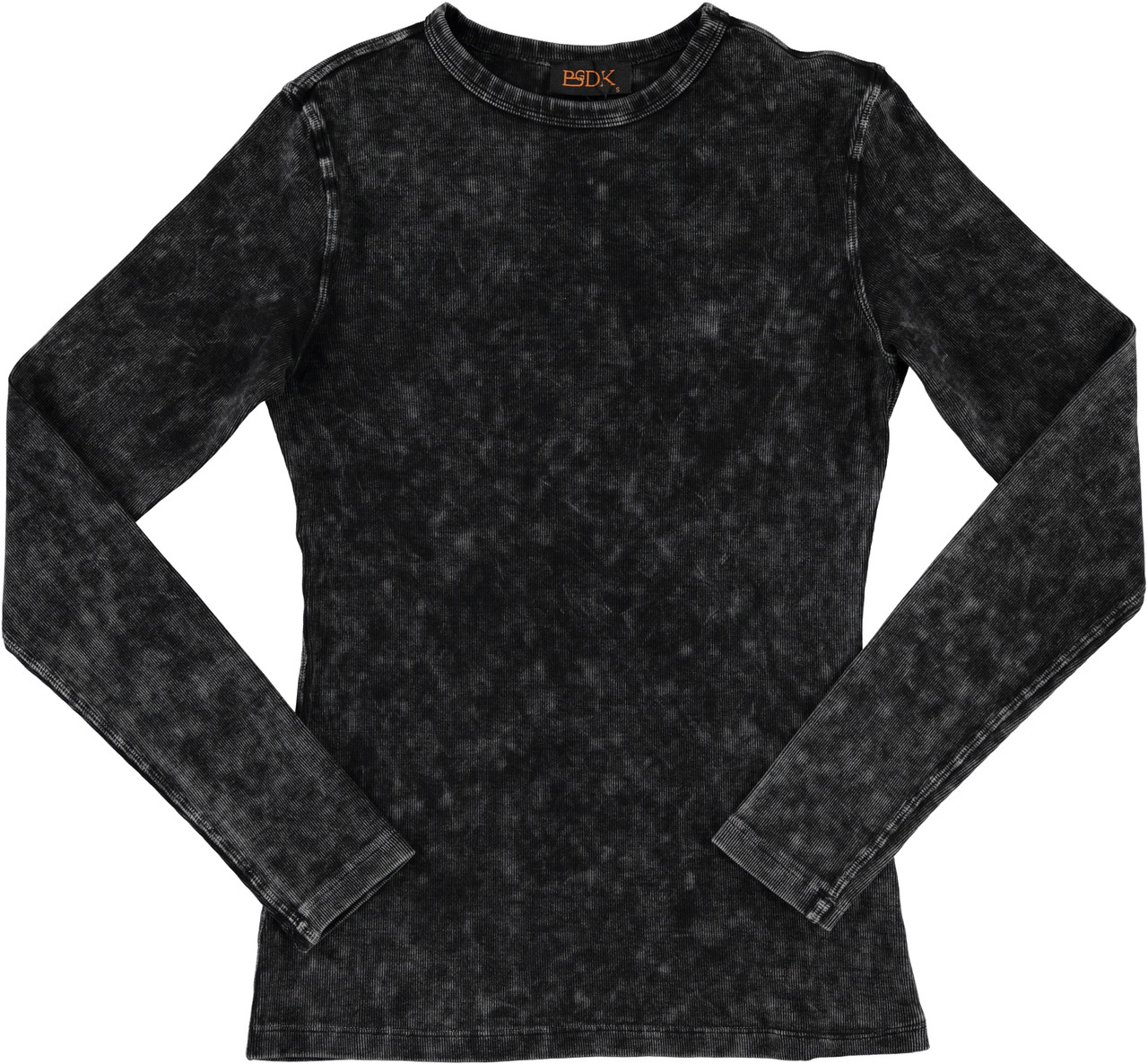 Women's Thin Rib Stonewash L/S T-Shirt - Double Header USA