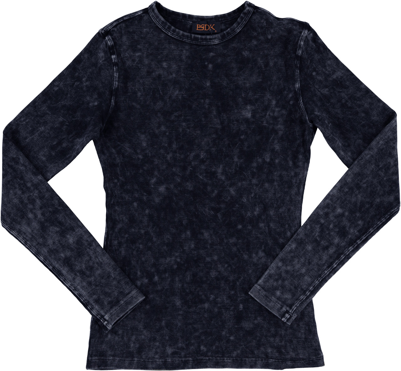 Women's Thin Rib Stonewash L/S T-Shirt - Double Header USA