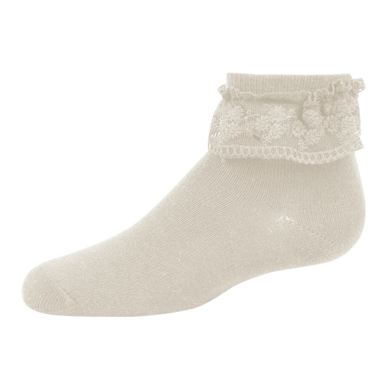 Girls Lace Ruffle Ankle Sock - Double Header USA