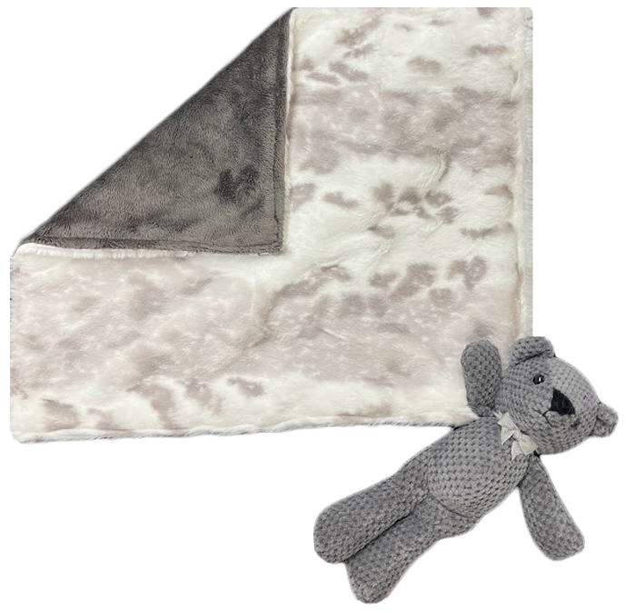 Siberian Leopard & Solid Charcoal Lovey - Double Header USA