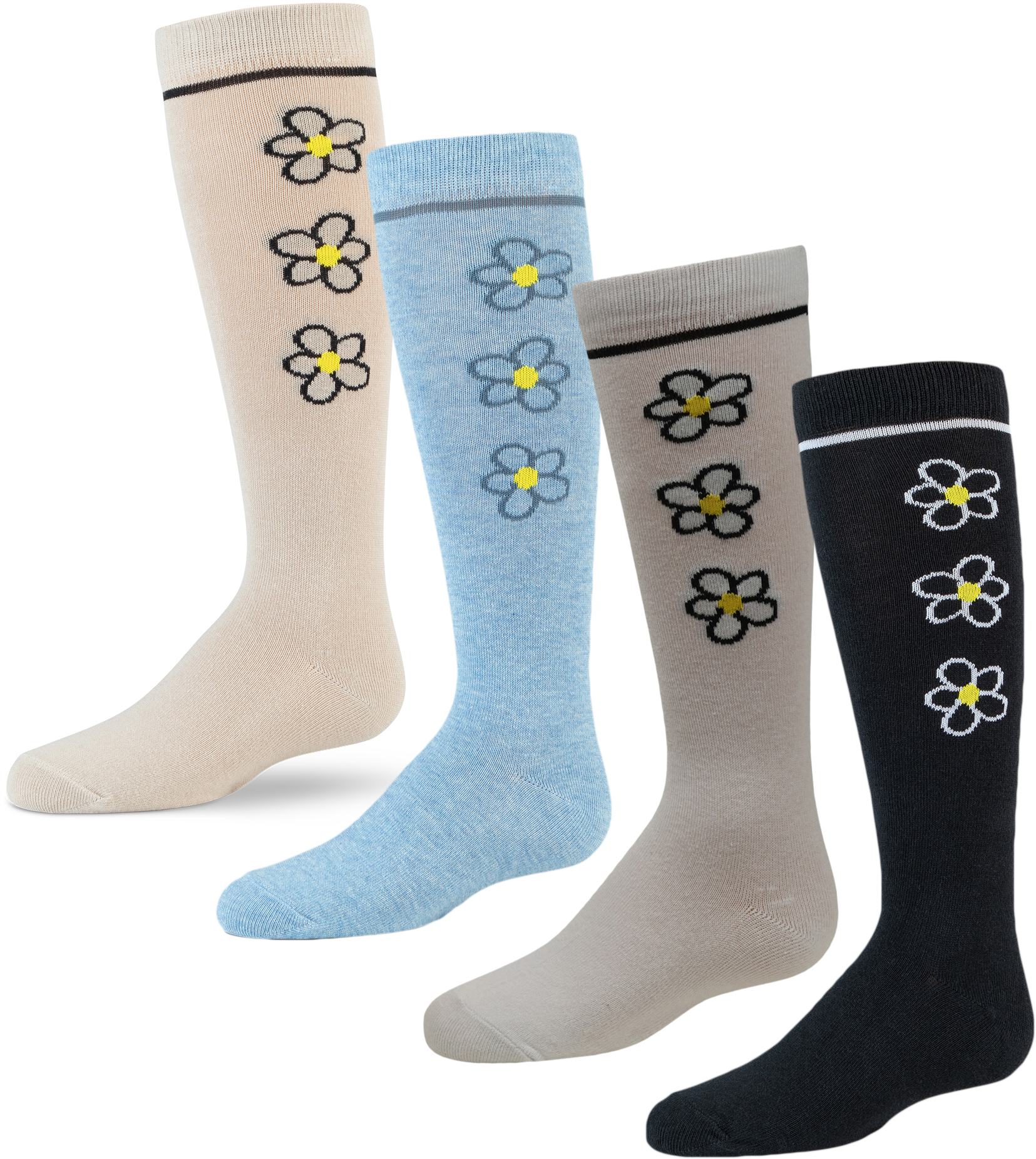 Girls Classic Daisy Knee Sock - Double Header USA