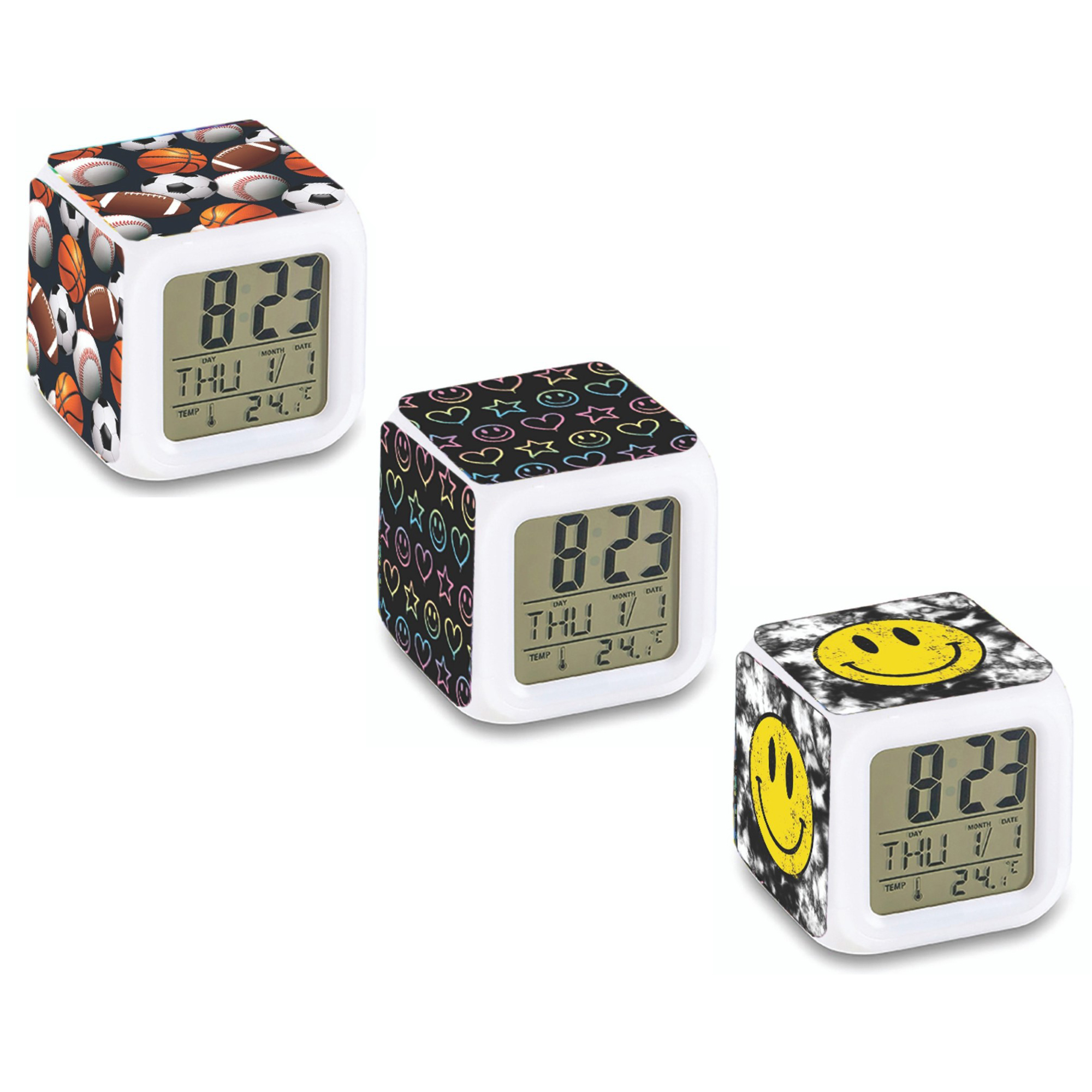 Top Trenz Color Changing Alarm Clock - Double Header USA