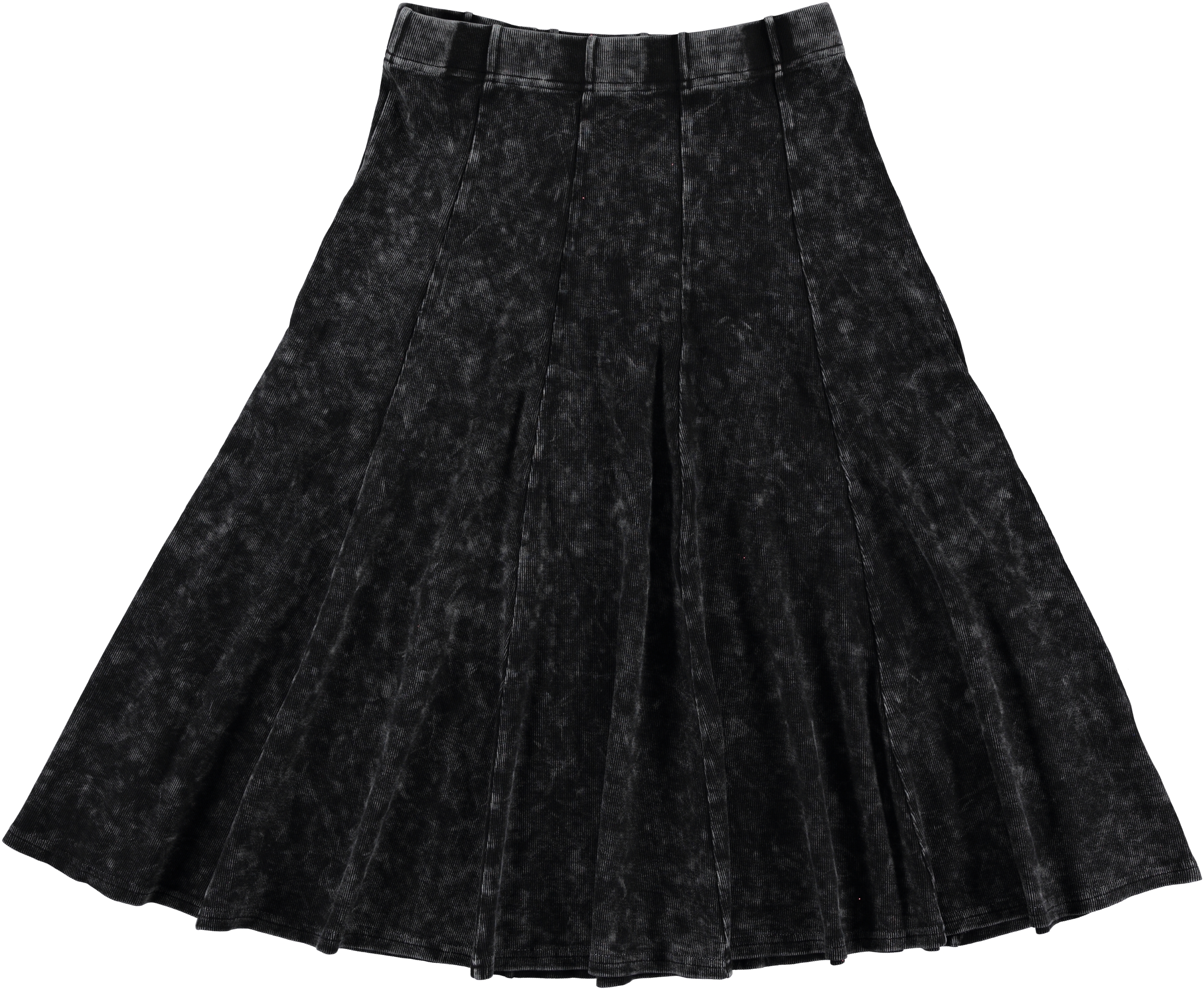 Womens 25/27 Inches Rib Stonewash Panel Skirt - Double Header USA