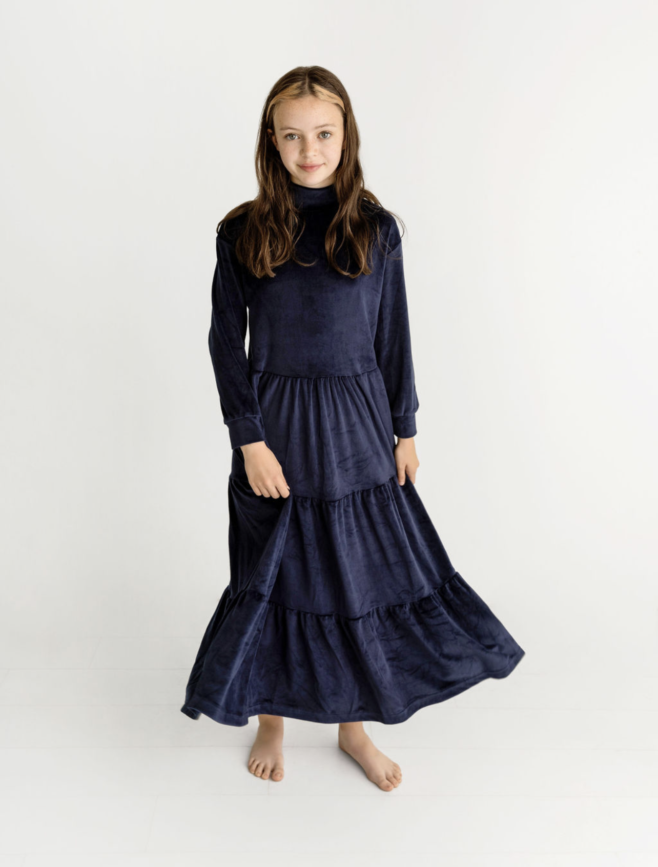 Girls Velour Maxi Shabbat Robe - Double Header USA