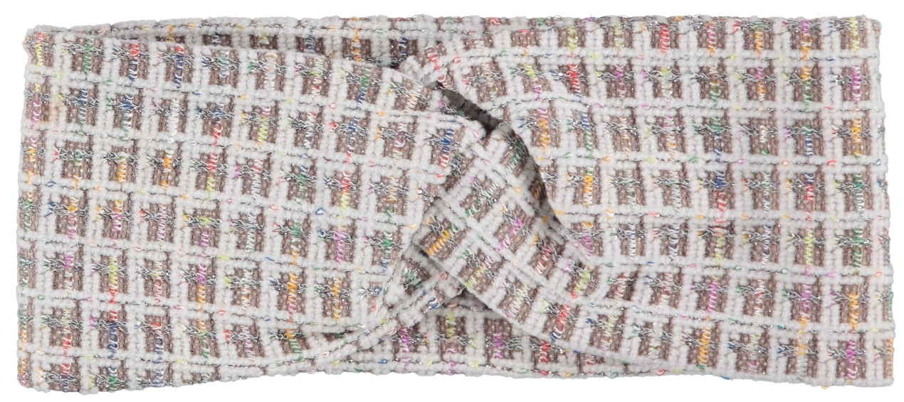 Women's Multicolor Tweed Plaid Hair Band - Double Header USA