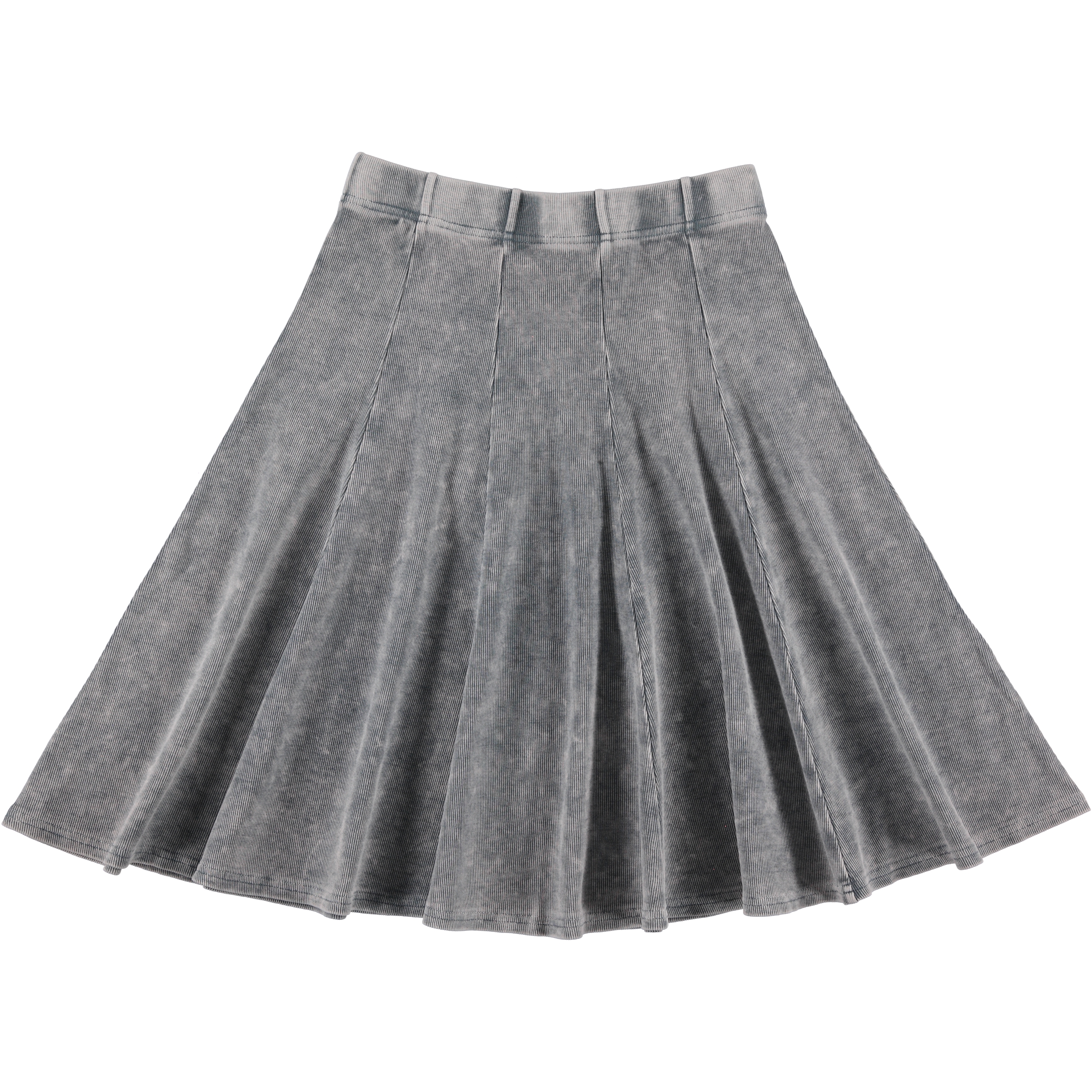 Girls Cotton Rib Stonewash Panel Skirt - Double Header USA