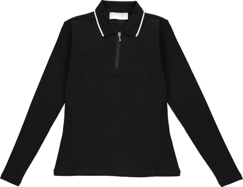 Ladies Zip Front Polo - Double Header USA