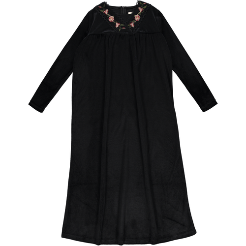 Girls Embroidered Flowers Shabbos Robe - Double Header USA