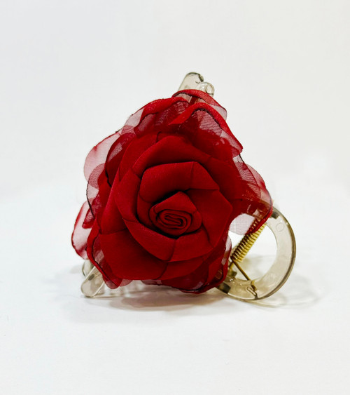 Girls Single Rose Hair Clip HC2503439 - Double Header USA