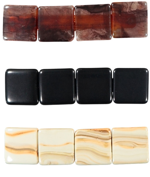 Tortoise Squares Teen Clip - Double Header USA