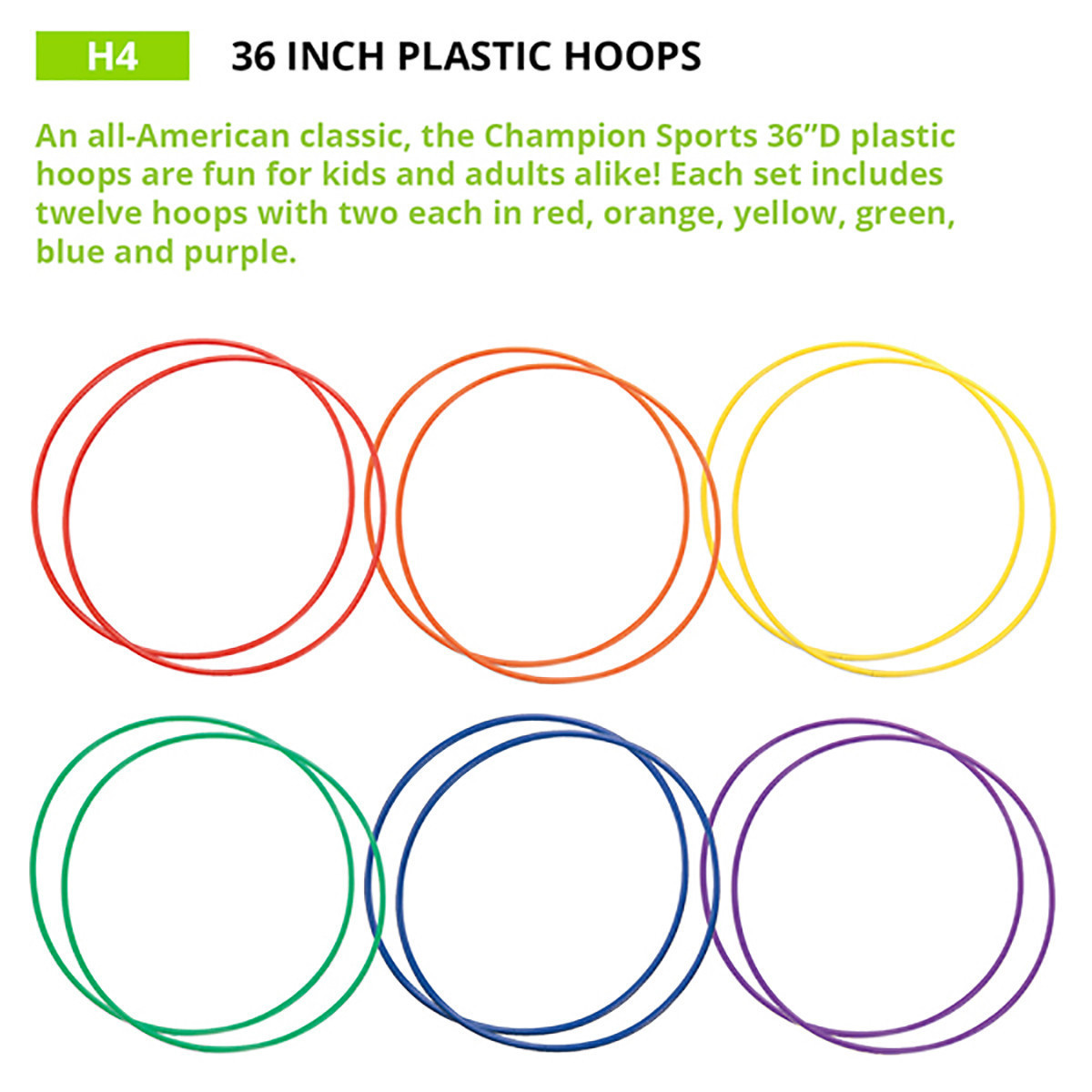 36 Inch Hoops Asst Colours (Sold in 12-packs) | Shop by Category P.E. Hoops