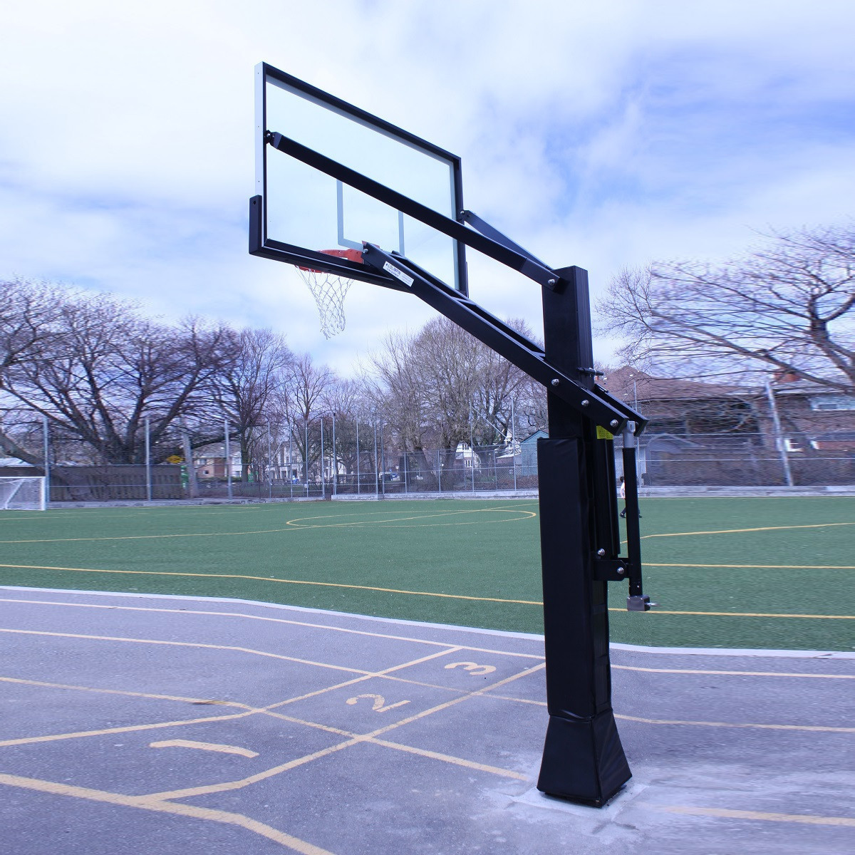 Outdoor Adjustable Basketball Post System | Shop by Sport Basketball ...