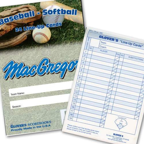 LINE-UP CARDS 4-PART | Shop by Sport Baseball Baseball accessories