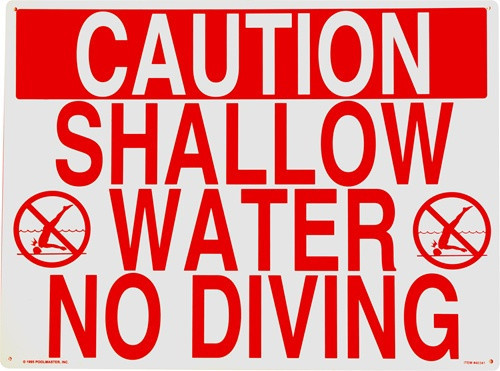 Shallow Water - No Diving Sign | Aquatics Facility Equipment Pool ...
