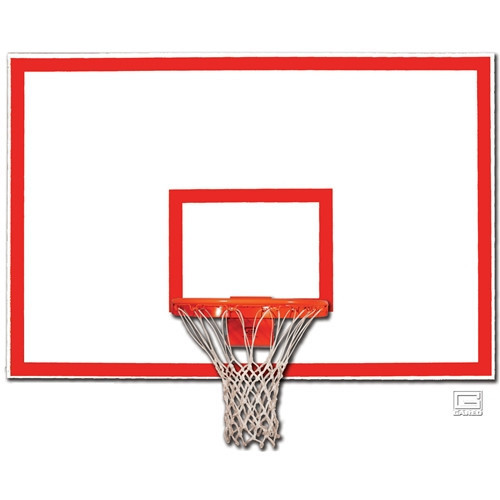 Gared 48" x 72" Steel Rectangular Backboard with Target & Border ...