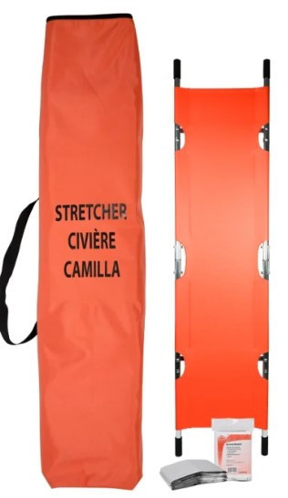 Single Fold Lightweight Aluminum Pole Stretcher Kit w/ Bag | Aquatics ...