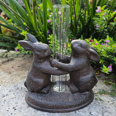 RABBIT RAIN GAUGE - BW04 - Bronrob