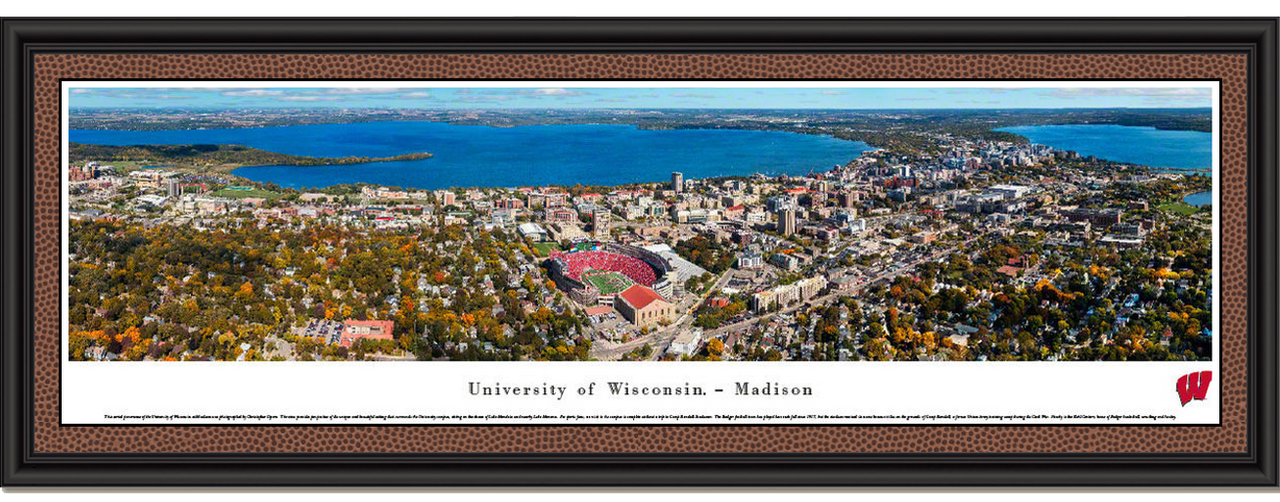 Wisconsin Camp Randall Stadium Aerial Panoramic Poster