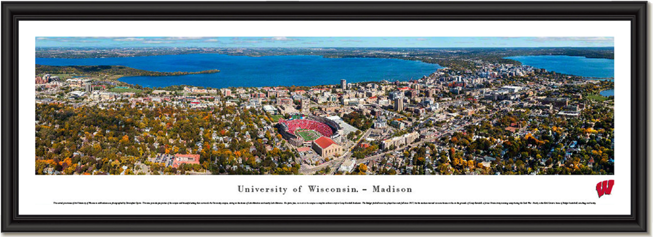 Wisconsin Camp Randall Stadium Aerial Panoramic Poster