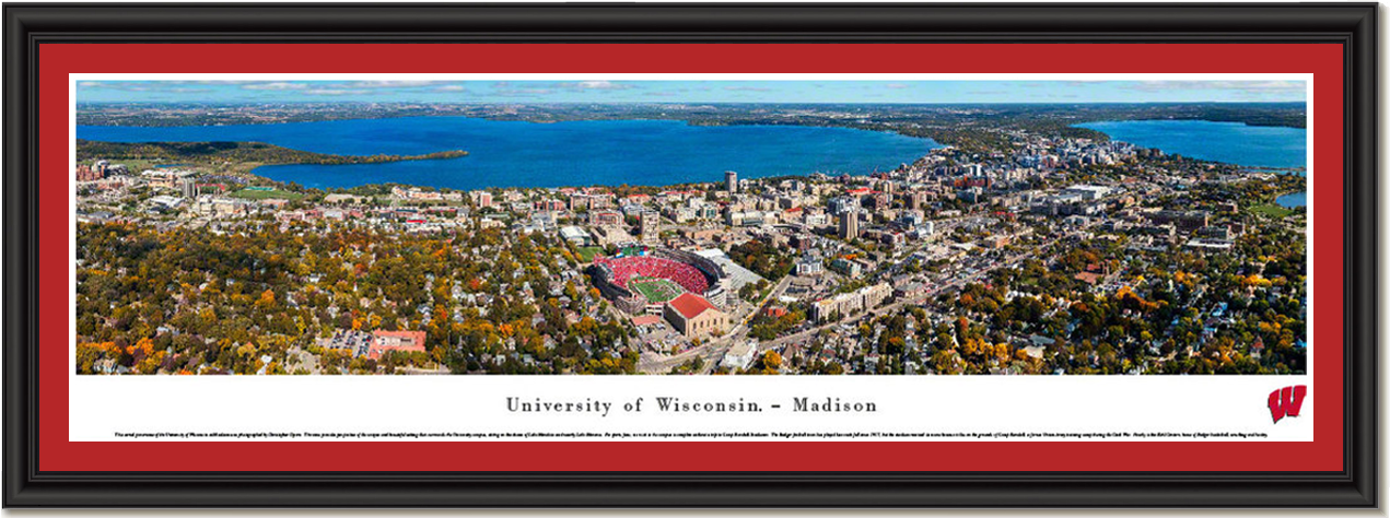 Wisconsin Camp Randall Stadium Aerial Panoramic Poster