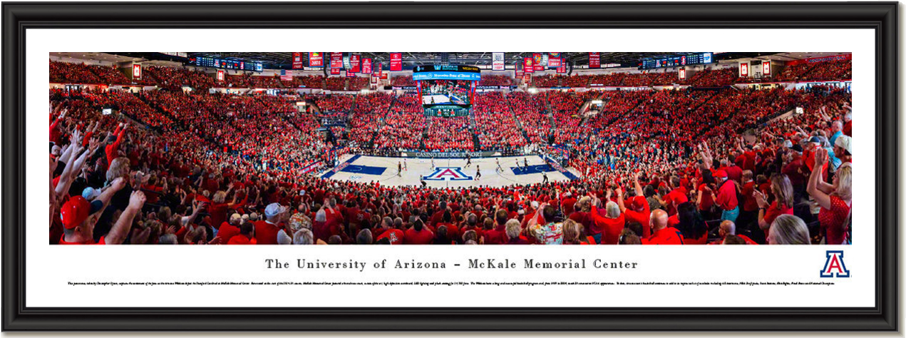 Arizona Wildcats McKale Center Basketball Framed Picture