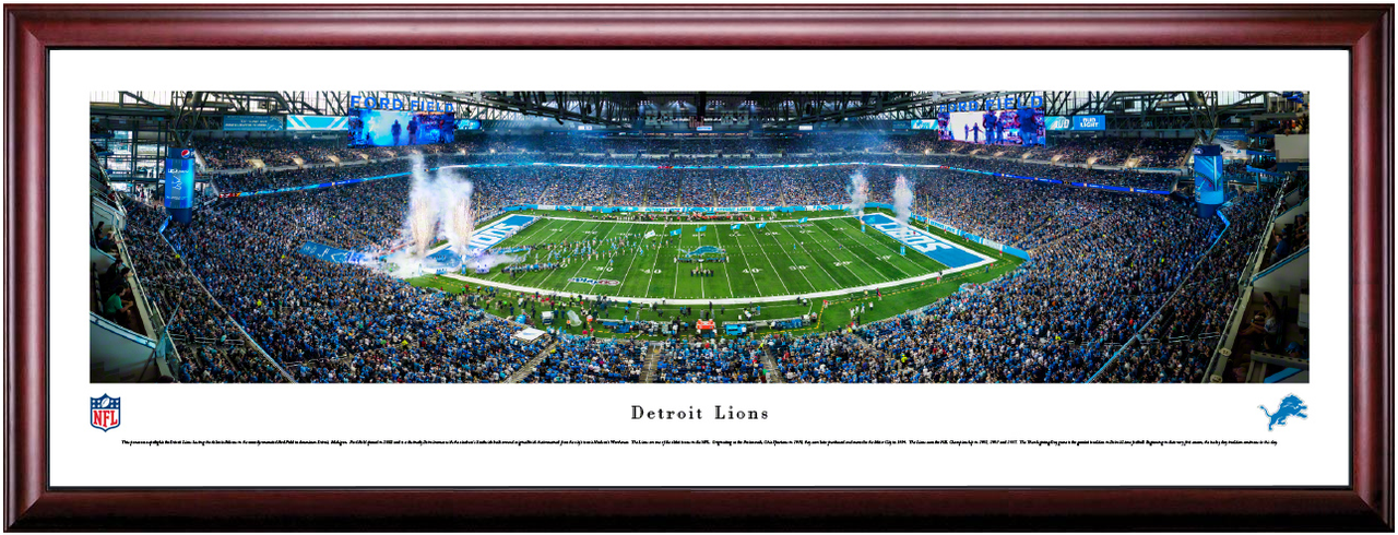 Detroit Lions Ford Field Framed Panoramic Picture
