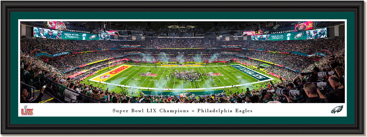 2025 Super Bowl LIX Champions - Philadelphia Eagles - Framed Print