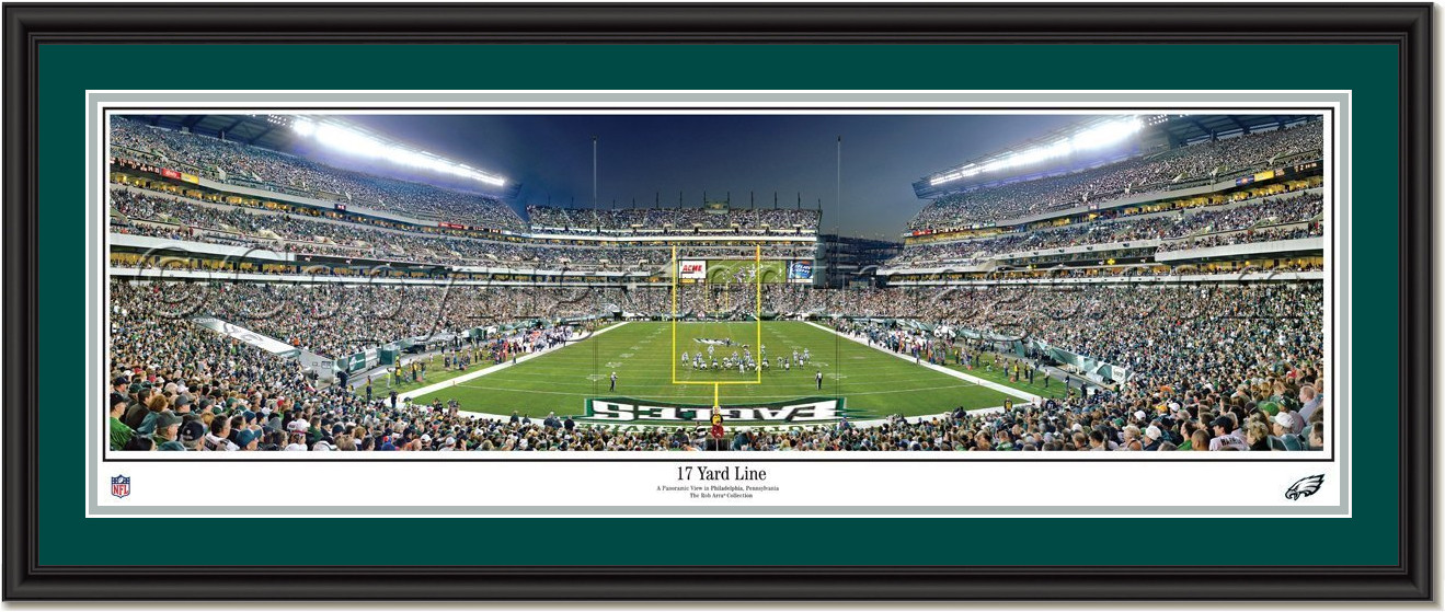 Philadelphia Eagles Lincoln Financial Field 17 Yard Line Framed Picture