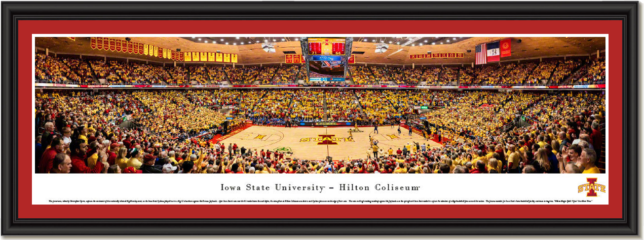 Iowa State Cyclones Basketball Hilton Coliseum Framed Poster