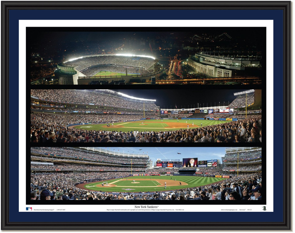 Yankee Stadium Triple Photo Collage Framed Picture