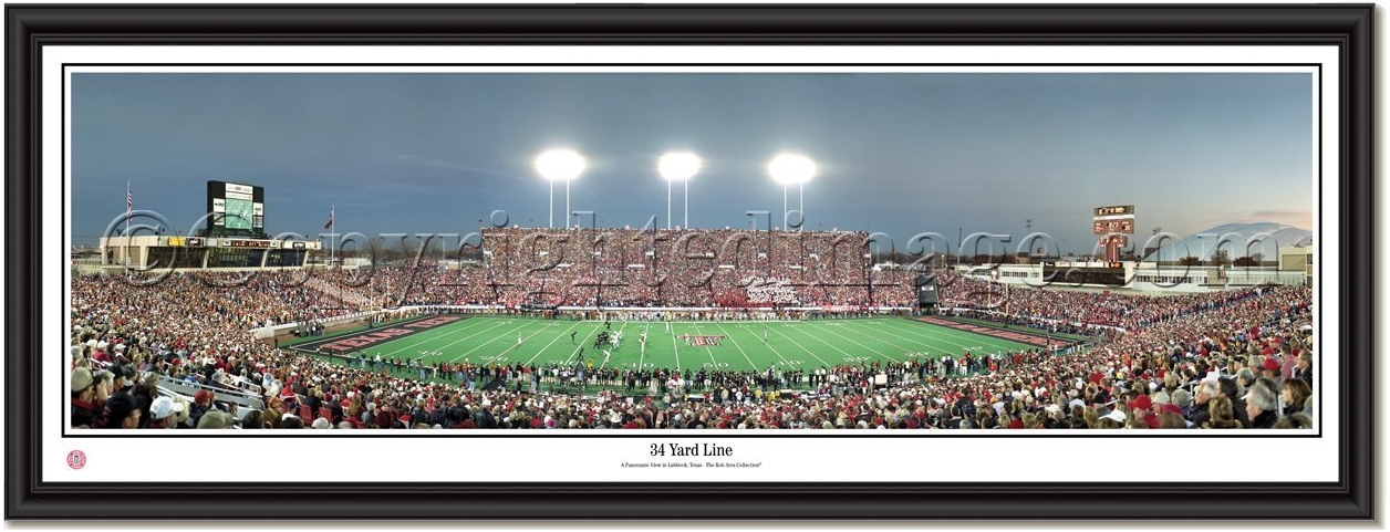 Texas Tech Panoramic Poster Texas Tech Framed Picture